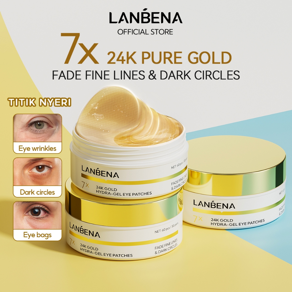 Jual [NEW] LANBENA 24K Gold Collagen Eye Patch Penghilang Kantung Mata ...