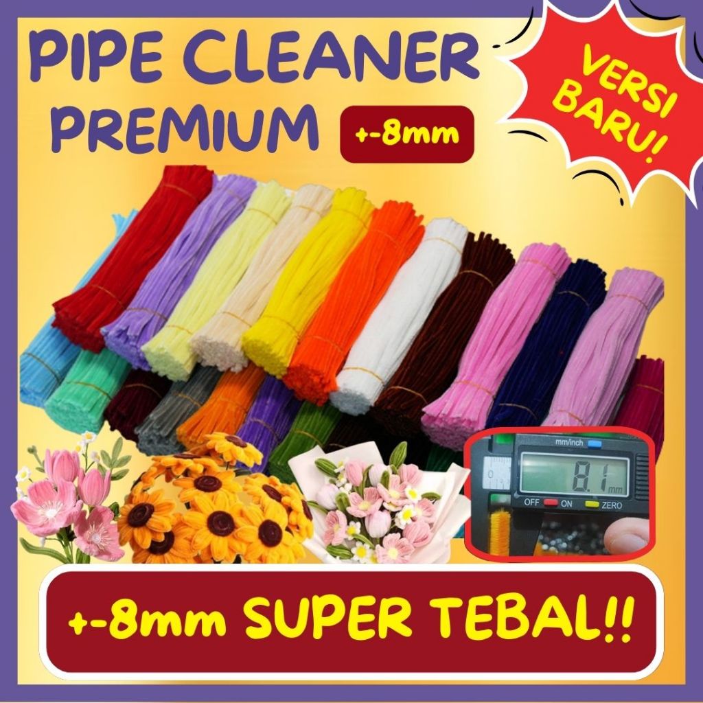 Jual [100PC] PREMIUM 8MM Kawat Bulu Warna SUPER Tebal / Lebih TEBAL ...