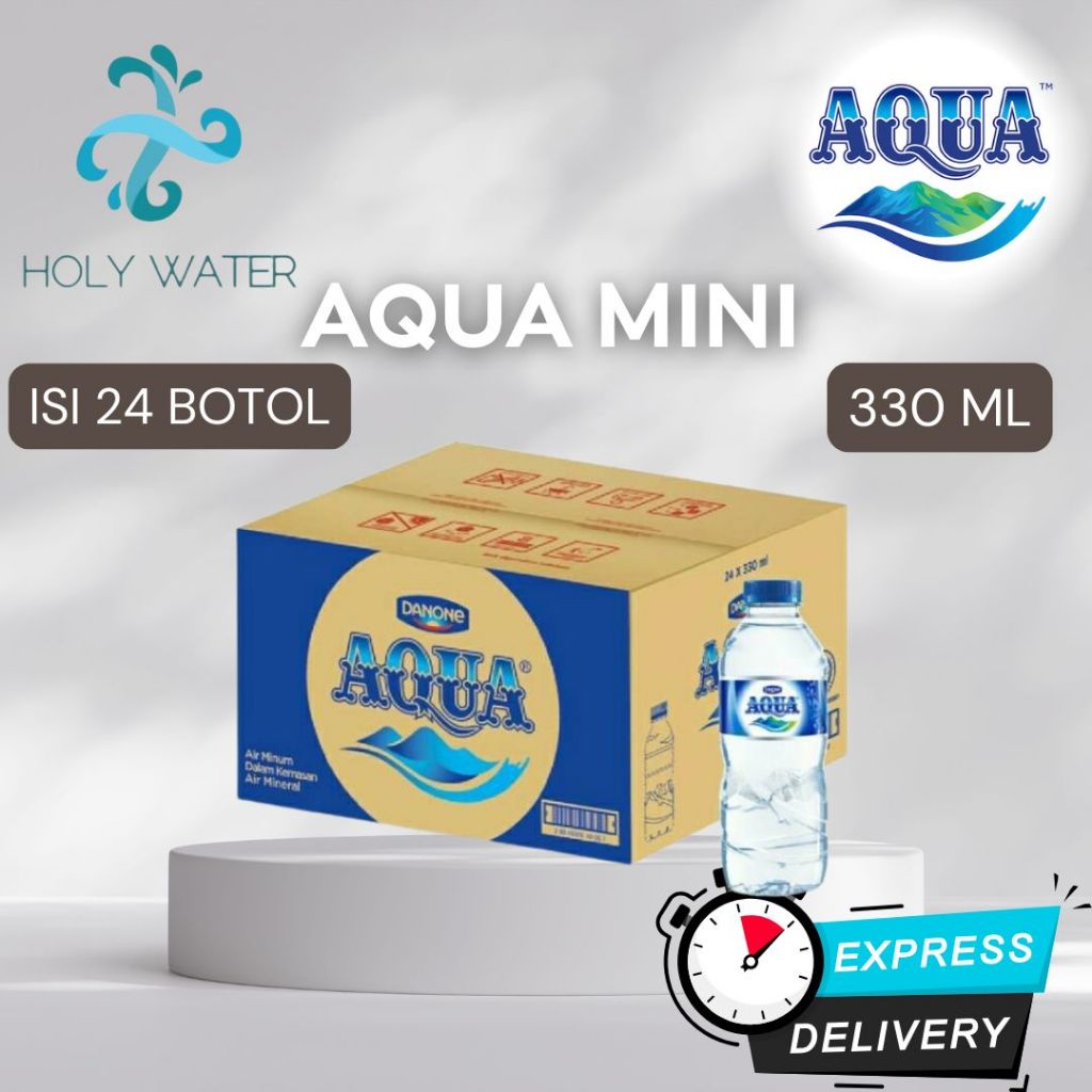 Jual (INSTANT / SAMEDAY) AQUA 330 BOTOL MINI DUS ISI 24 BOTOL - READY AQUA GELAS CUP CUBE 220ML ...