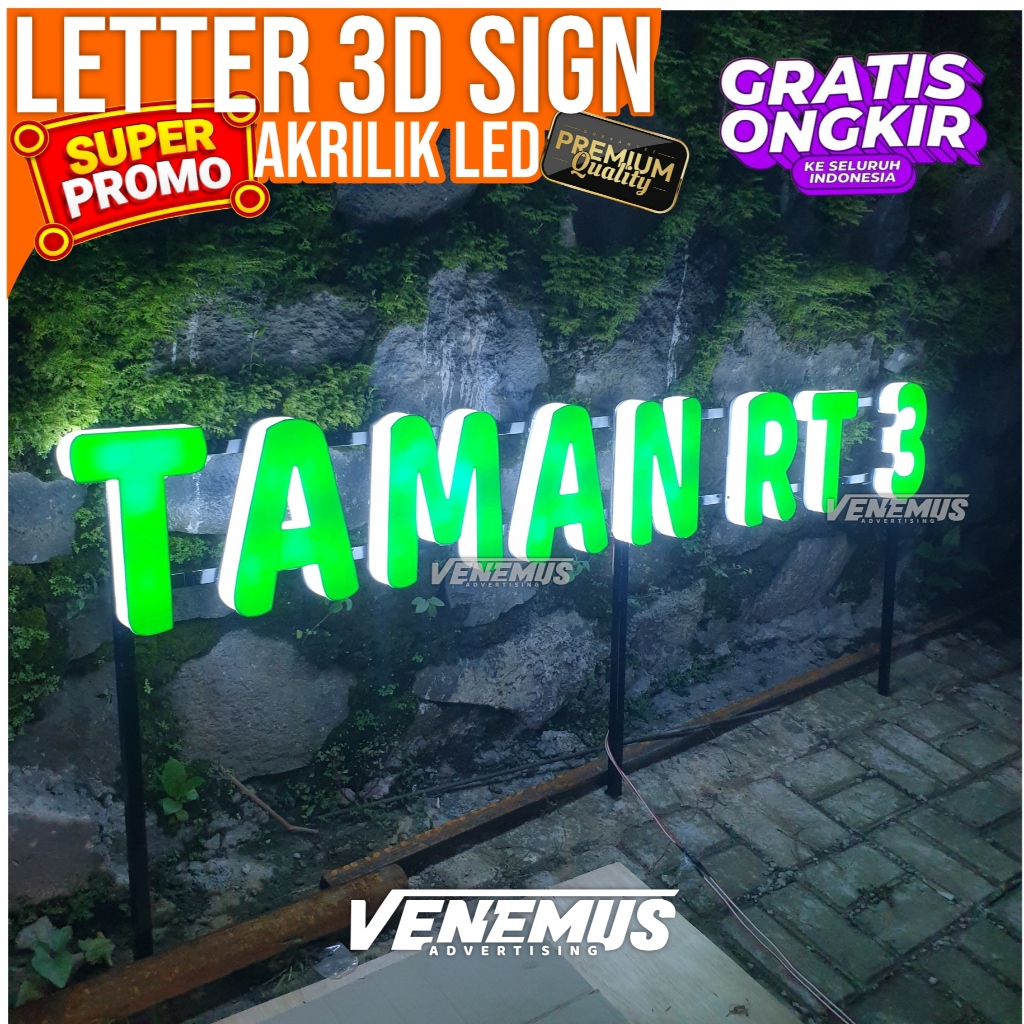 Jual PROMO!!! LETTER SIGN AKRILIK OUTDOOR HURUF TIMBUL AKRILIK LED ...