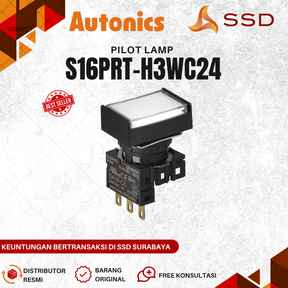 Jual Pilot Lamp Autonics S16PRT-H3WC24 | Shopee Indonesia
