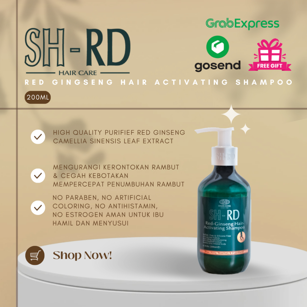 Jual SHRD Red Ginseng Shampoo 200ml | Perawatan Rambut Premium ...