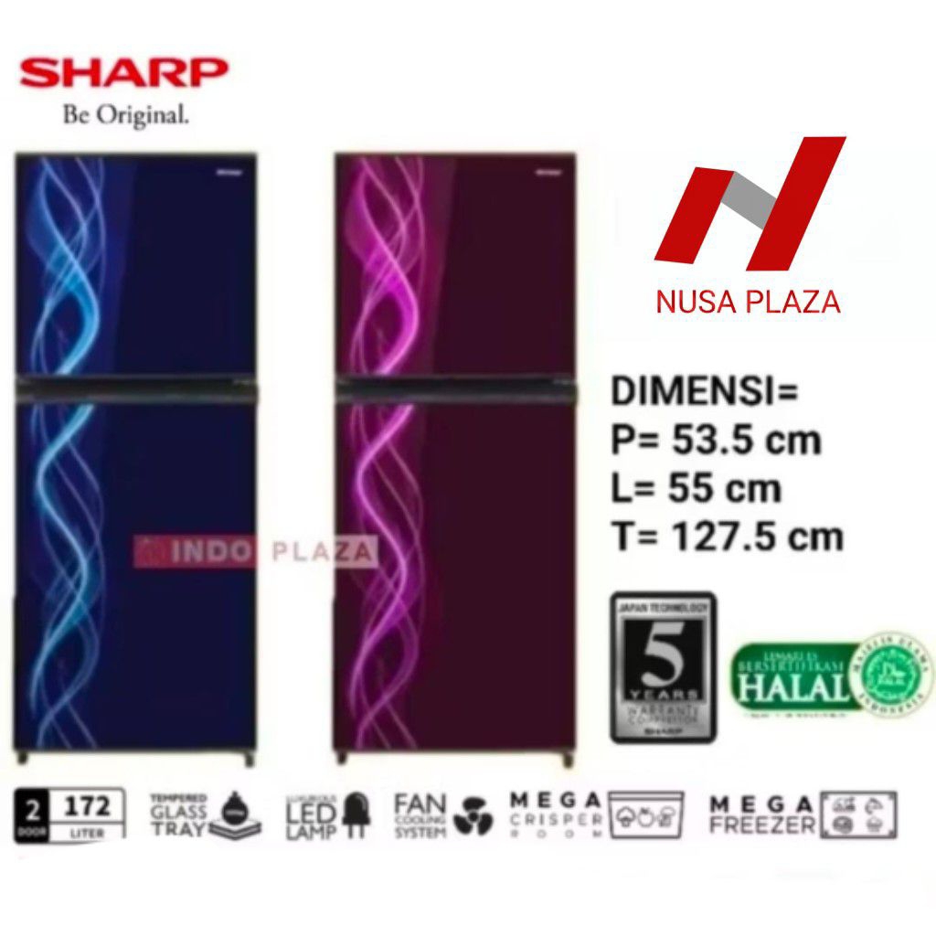 Jual KULKAS 2 PINTU SHARP SJ-197ND TANPA BUNGA ES ( NO FROST ) | Shopee ...