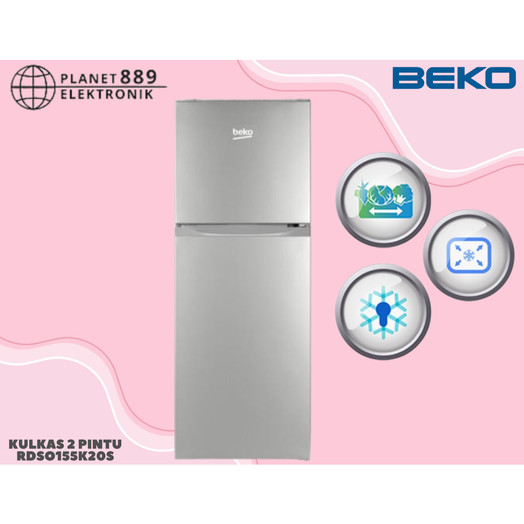 Jual Beko RDSO155K20S Kulkas 2 Pintu Lemari Es Pendingin Ref 2 Door 155 ...