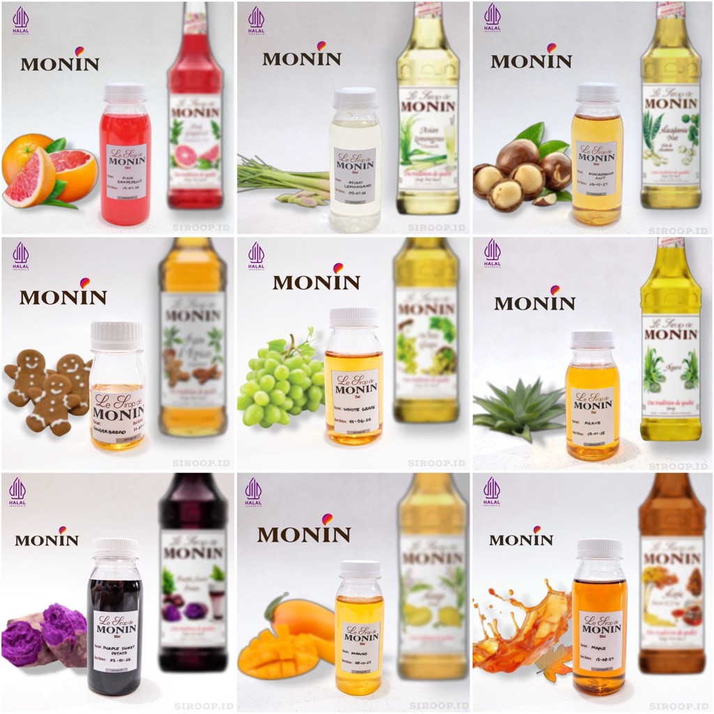 Jual Monin Tea Coffee Syrup Mini Size All Flavour Repack 30ml | Shopee ...