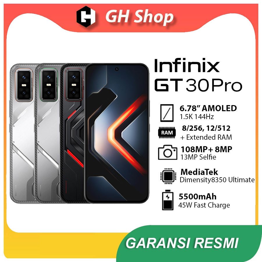 Jual Infinix GT 30 Pro 12/512 GB - 8/256 GB Garansi Resmi | Shopee ...