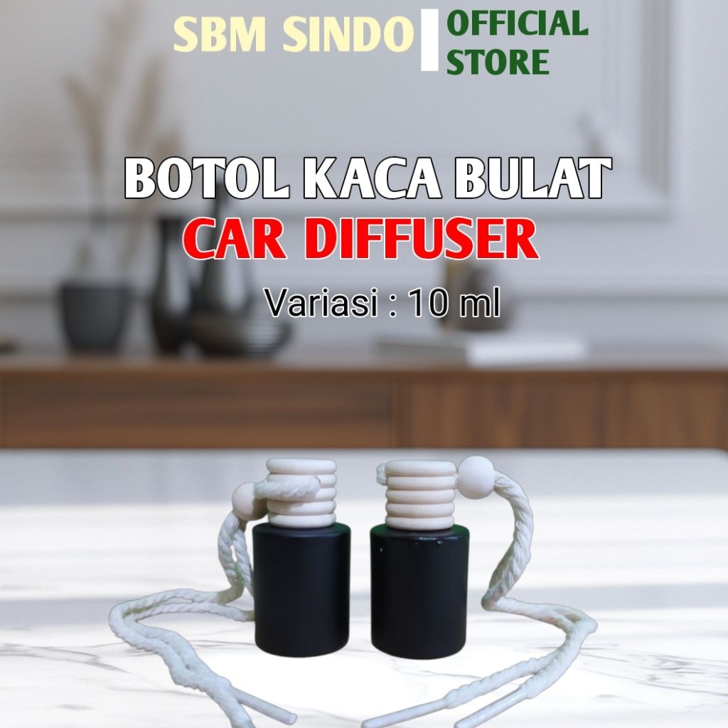 Jual BOTOL PARFUM MOBIL PEWANGI RUANGAN HITAM DOFF BULAT 10 ML | Shopee ...