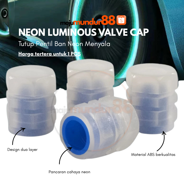 Jual Tutup Pentil Ban Mobil Motor Nyala Neon Luminous Valve Cap ...