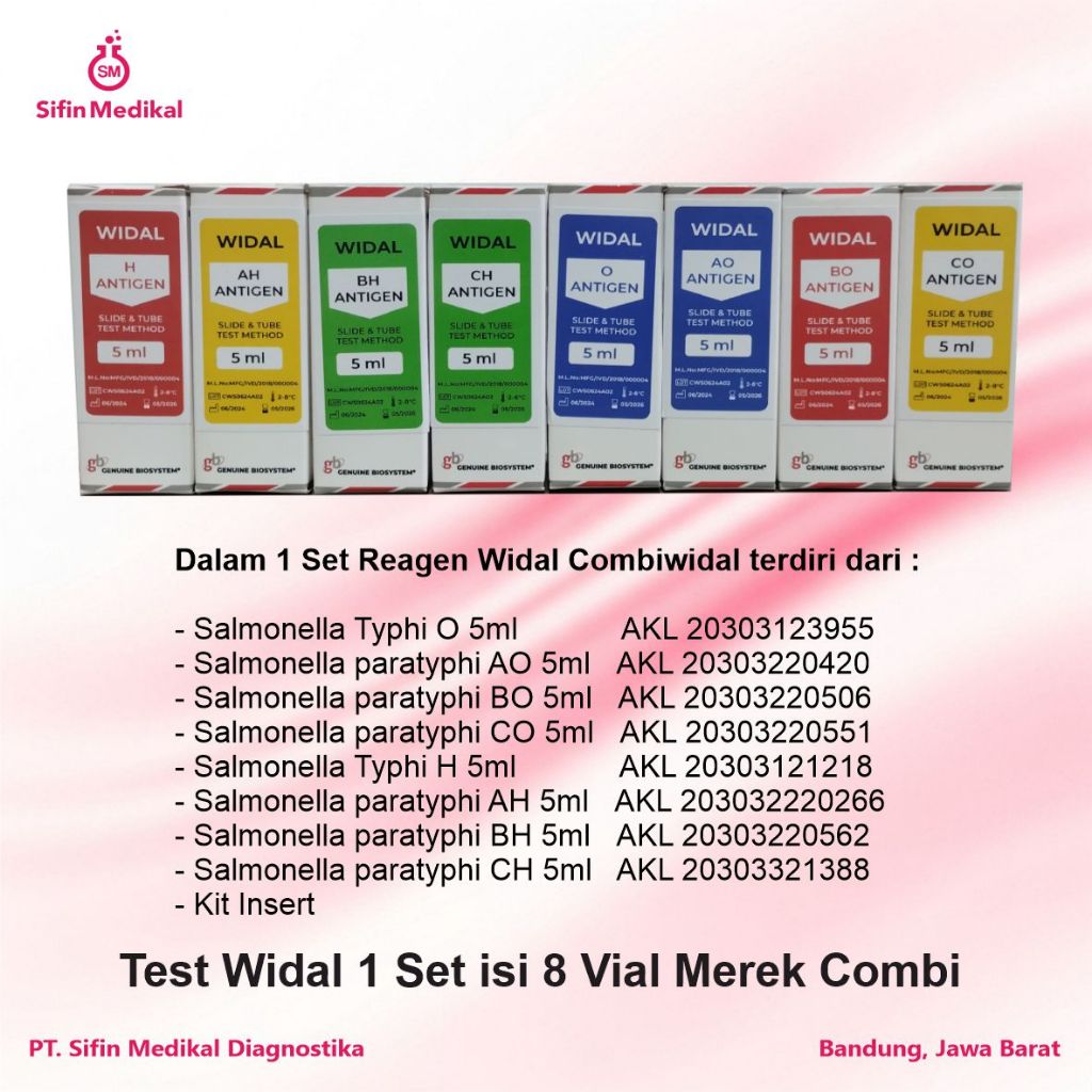 Jual Widal Test Per Set isi 8 Vial/5ml Merek Ultracare | Shopee Indonesia