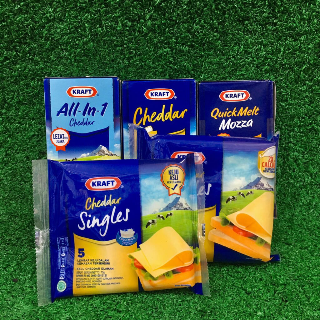 Jual Kraft Cheese Keju Olahan Cheddar / All in 1 / Quickmelt & Single ...