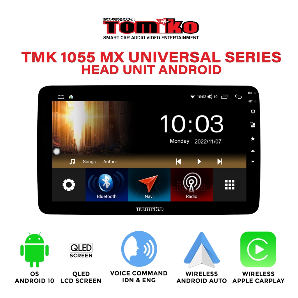Jual Tomiko head unit android tmk 1055 mx universal series | Shopee ...