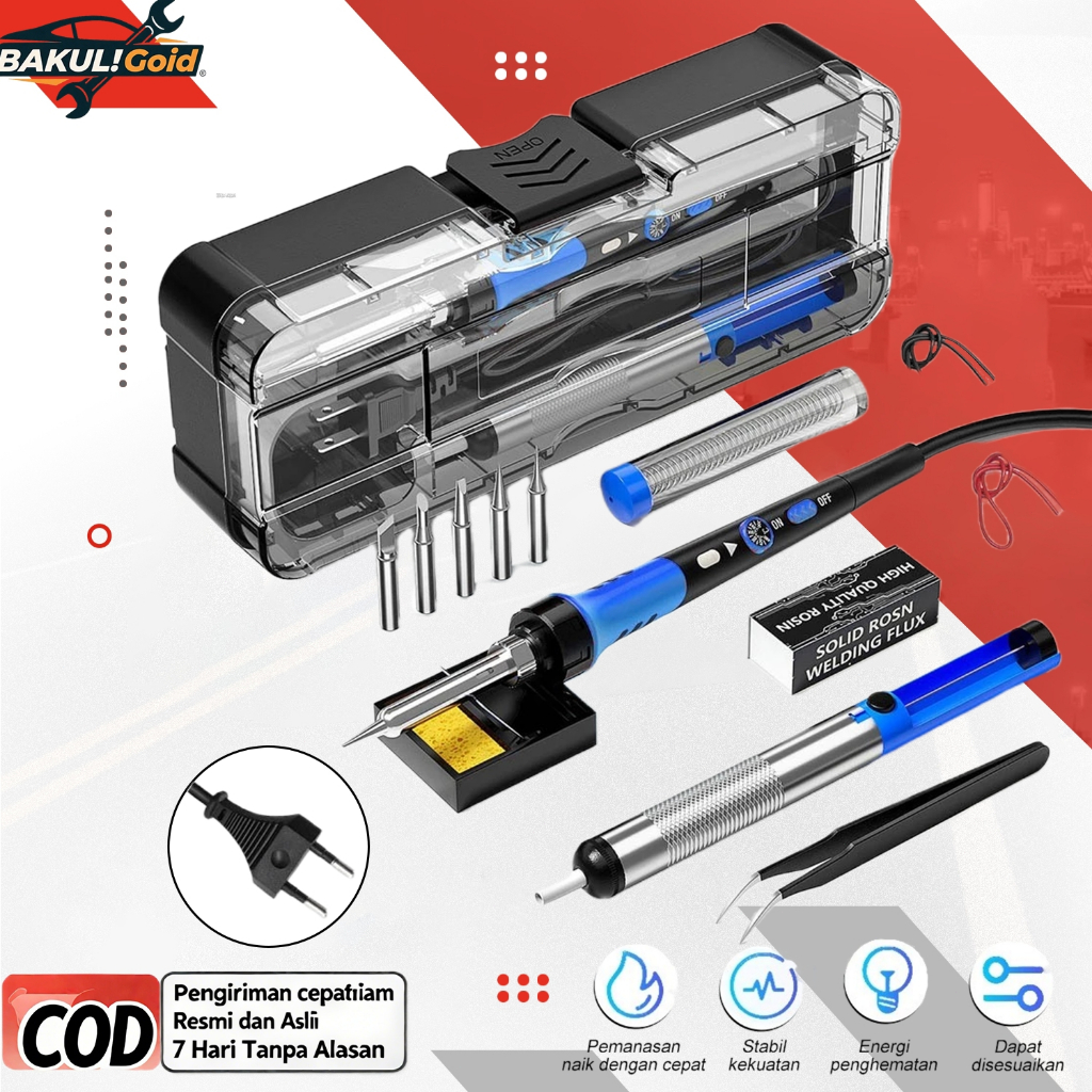 Jual Set Solder Listrik Lengkap dengan Multimeter Iron Tool Kit 220V 60W/Solder Listrik Murah ...