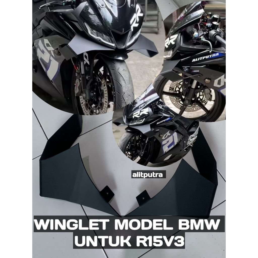 Jual AERO WINGLET MOTOR R15 MODEL BMW S1000RR || PNP KE R15V3 dan R15V4 ...