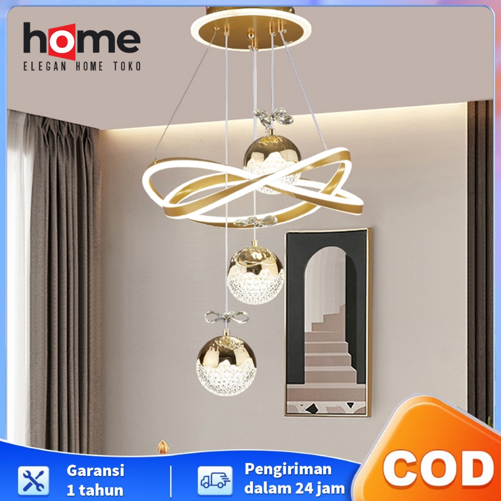 Jual Elegan Home NORDIC STYLE LUXURY Lampu Hias Gantung 3in1 RangkaiGantung Restoran | Shopee ...