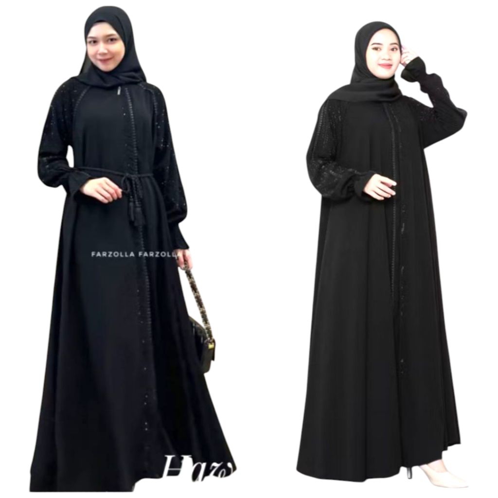 Jual Abaya Tsamira Gamis Hitam Viral Arab Style Yalil Yalili Dress Muslimah Kombinasi Gaya Dubai ...