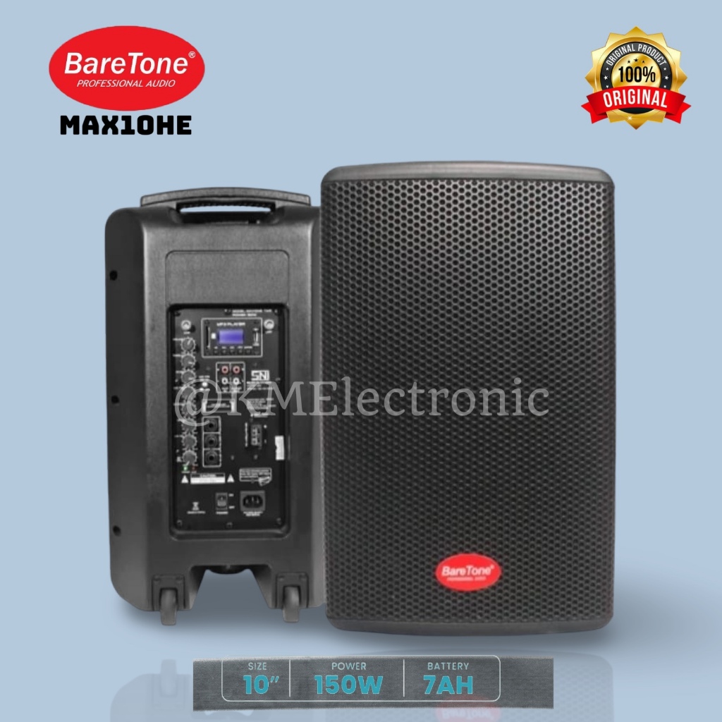 Jual Baretone Speaker Portable MAX 10 HE MAX10HE Original (FREE 2 MIC ...