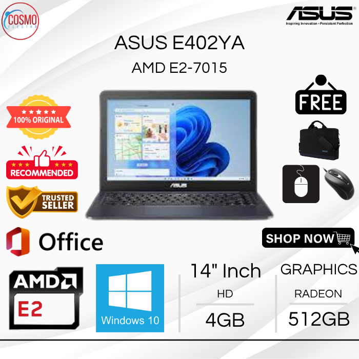 Jual LAPTOP ASUS E402YA AMD E2-7015 | RAM 4GB SSD 512GB | 14 INCH ...