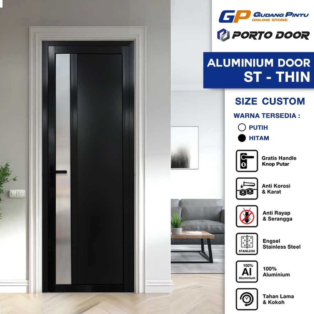 Jual PORTO DOOR PINTU ALUMINIUM / ALUMUNIUM ST-THIN CUSTOM UKURAN ...