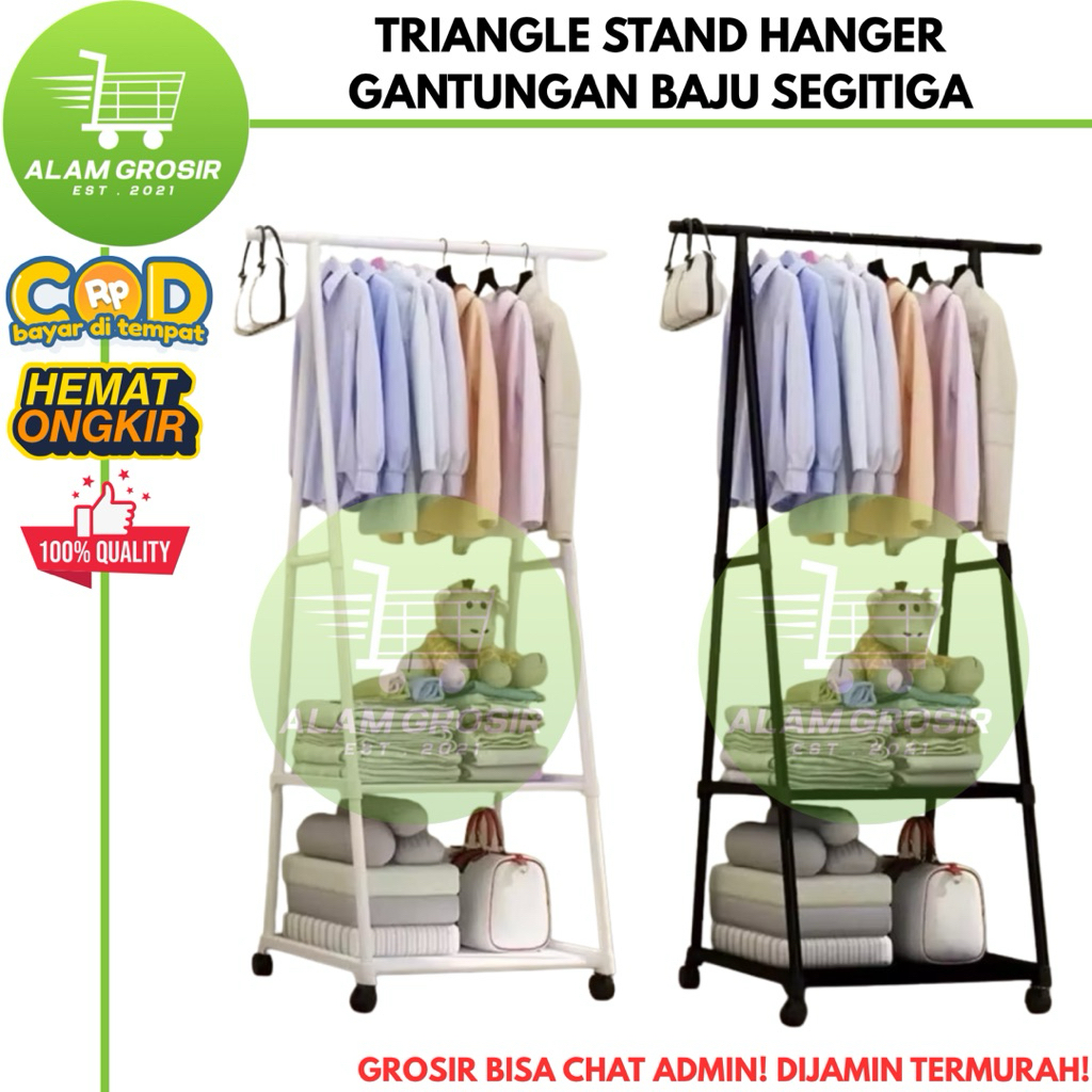 Jual [AG] Gantungan Baju Segitiga / Triangle Stand Hanger / Triangle ...