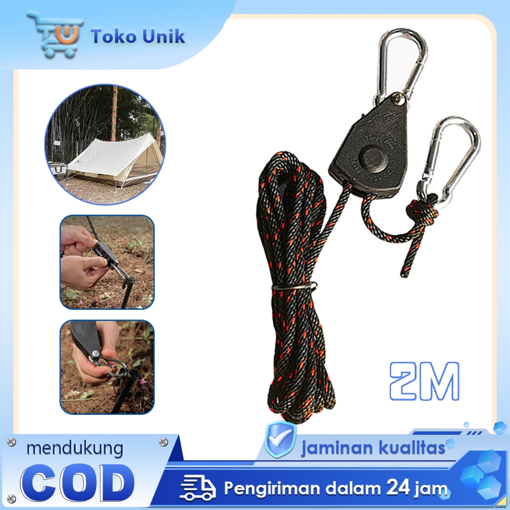 Jual Tali Tenda Camping Panjang 2m Tali Katrol Flysheet Tali Angin ...