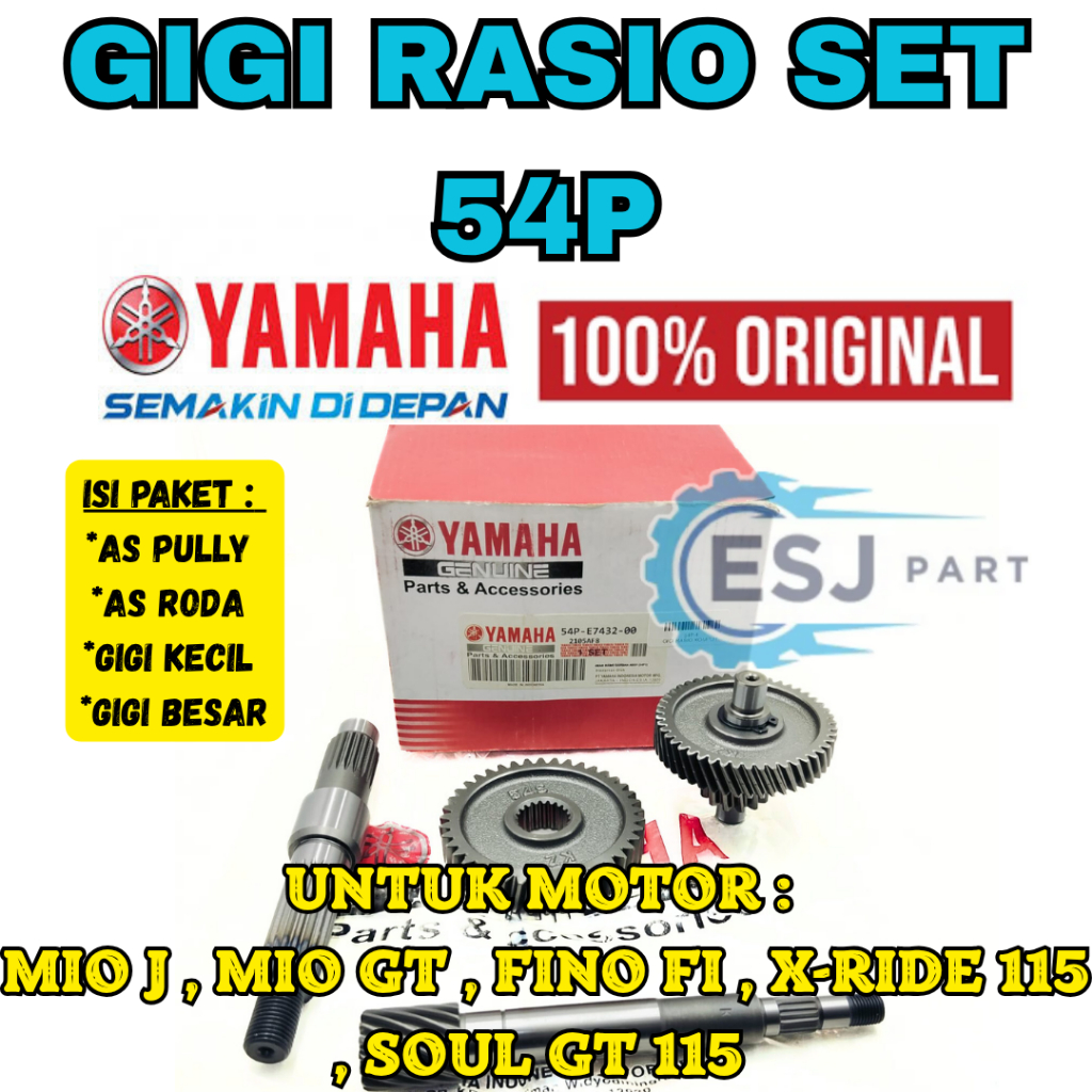 Jual GIGI RASIO KODE-54P YAMAHA Mio J/Mio GT/Fino FI/X-Ride 110/Soul GT ...