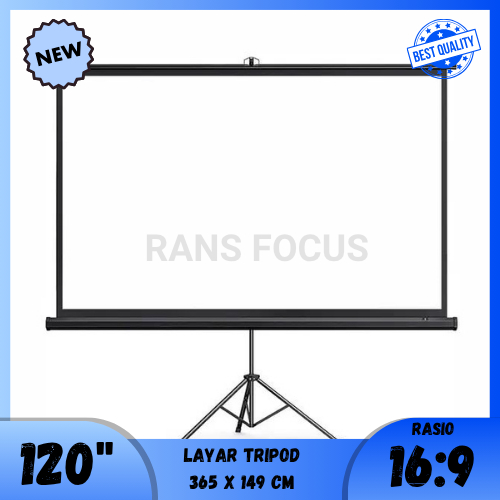 Jual Layar proyektor tripod 120 inch rasio 16:9 | Screen projector ...