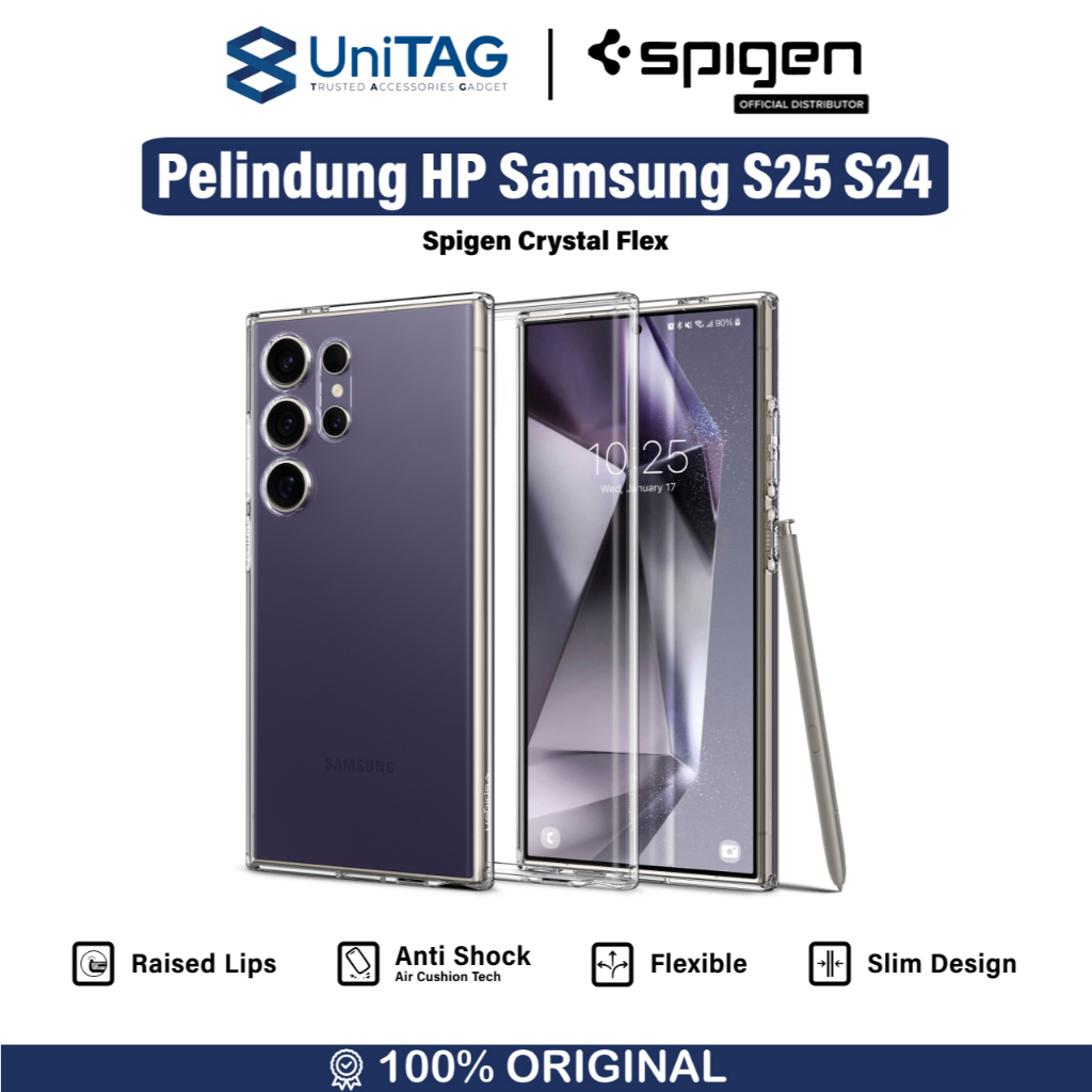 Jual Case for Samsung Galaxy S25 S24 Ultra Plus Edge Spigen Crystal ...