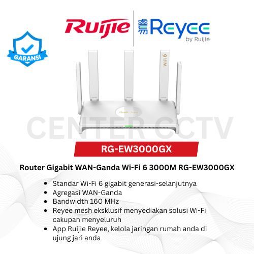 Jual RG-EW3000GX Ruijie Wi-Fi 6 Dual-band Gigabit Mesh Reyee Router ...
