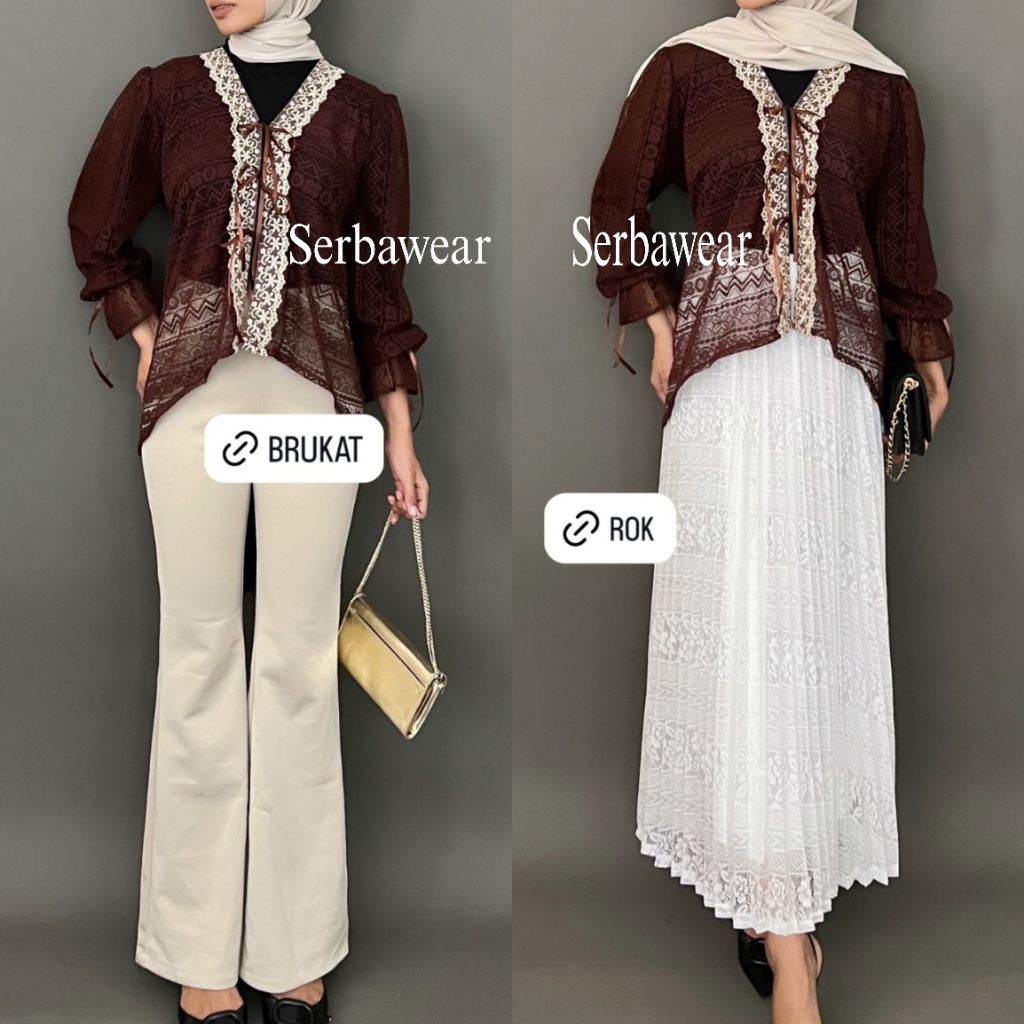 Jual Ruby Outer Blouse BY SERBAWEAR Ada Jumbo LD120-140 CM Lace Brokat ...