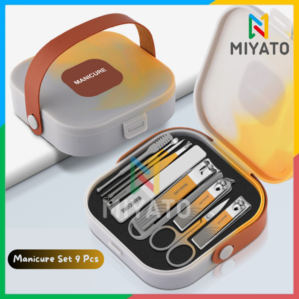 Jual Miyato Manicure Pedicure Set 9 Pcs Box Minimalis - Gunting Kuku ...