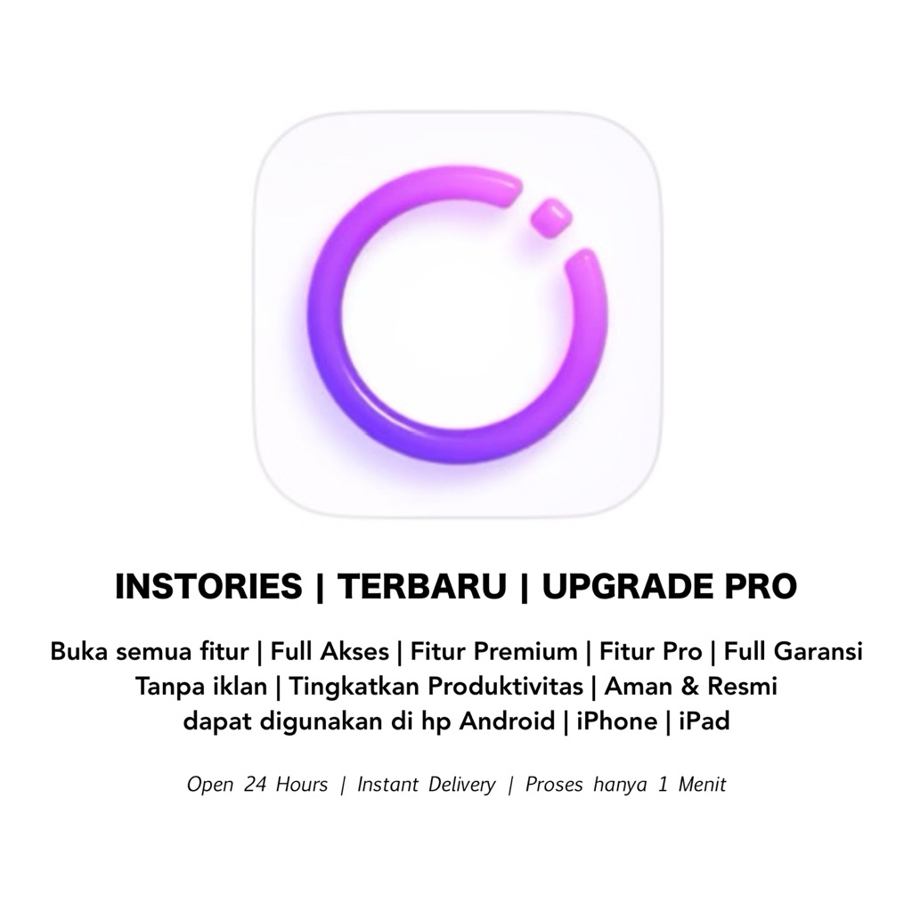 Jual APLIKASI INSTORIES PRO ASLI APPSTORE PLAYSTORE IOS & ANDROID ...