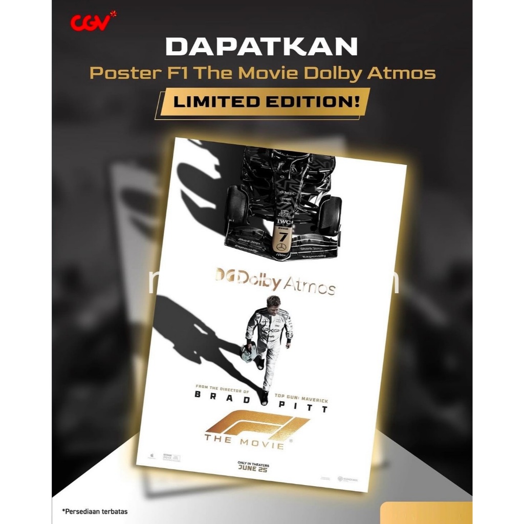 Jual F1: The Movie x CGV Official Dolby Atmos Poster | Shopee Indonesia