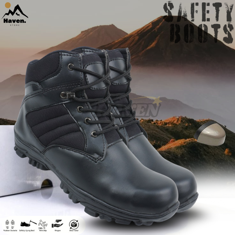 Jual Sepatu Safety Original Pria Wanita Bite Ujung Besi Proyek Tracking ...
