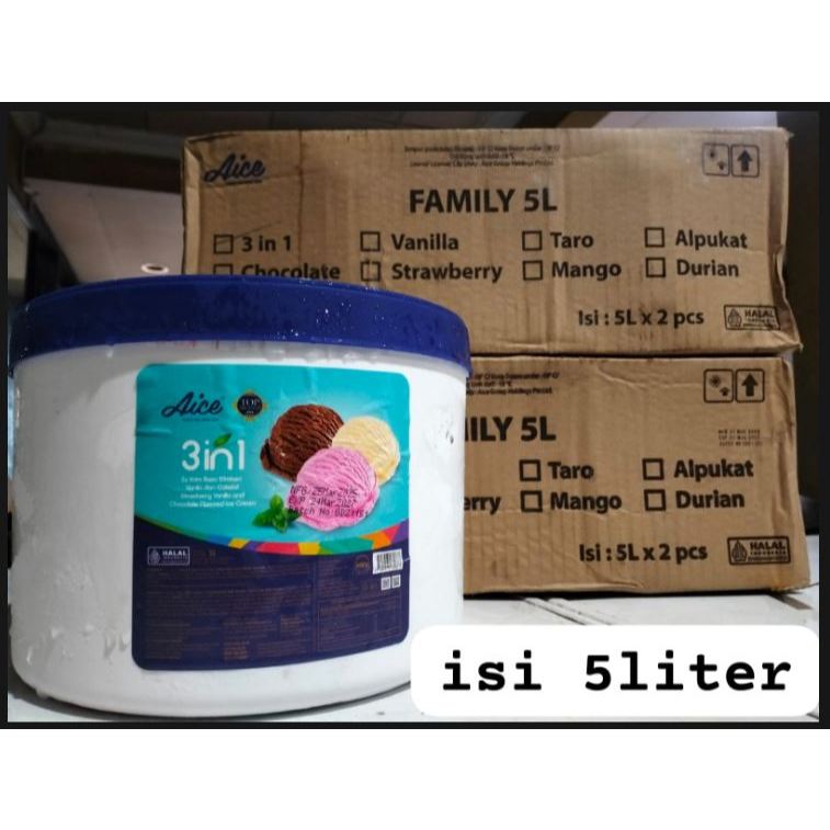 Jual AICE Es Krim 3in1 Kemasan 5 Liter | Shopee Indonesia