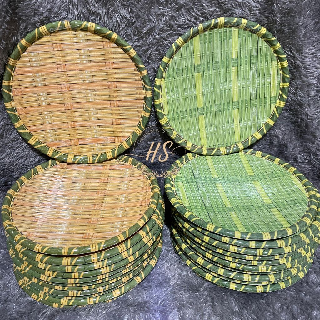 Jual Piring Melamin Model Bambu Tebal 100% Melamin SNI Food Grade ...