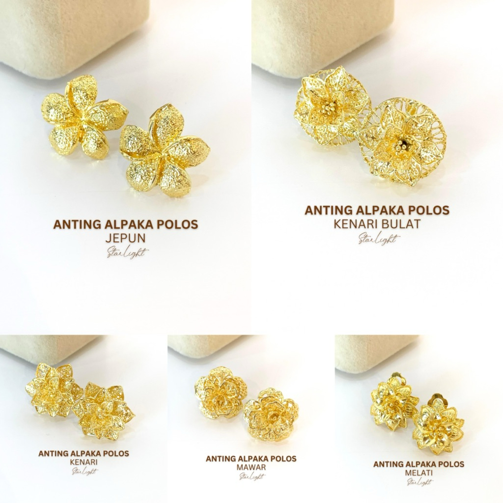 Jual STARLIGHT BALI - Anting Alpaka Polos earrings jewellery / alpaka ...