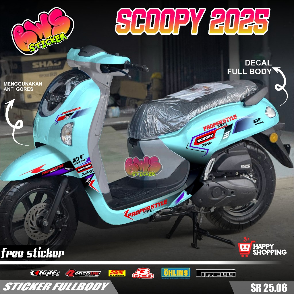 Jual COD Sticker Decal Full Body Honda Scoopy Terbaru Tahun 2025 ...