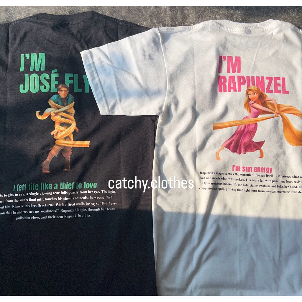 Jual ( catchy sablon ) kaos couple rapunzel dan flynn LIMITED STOCK ...