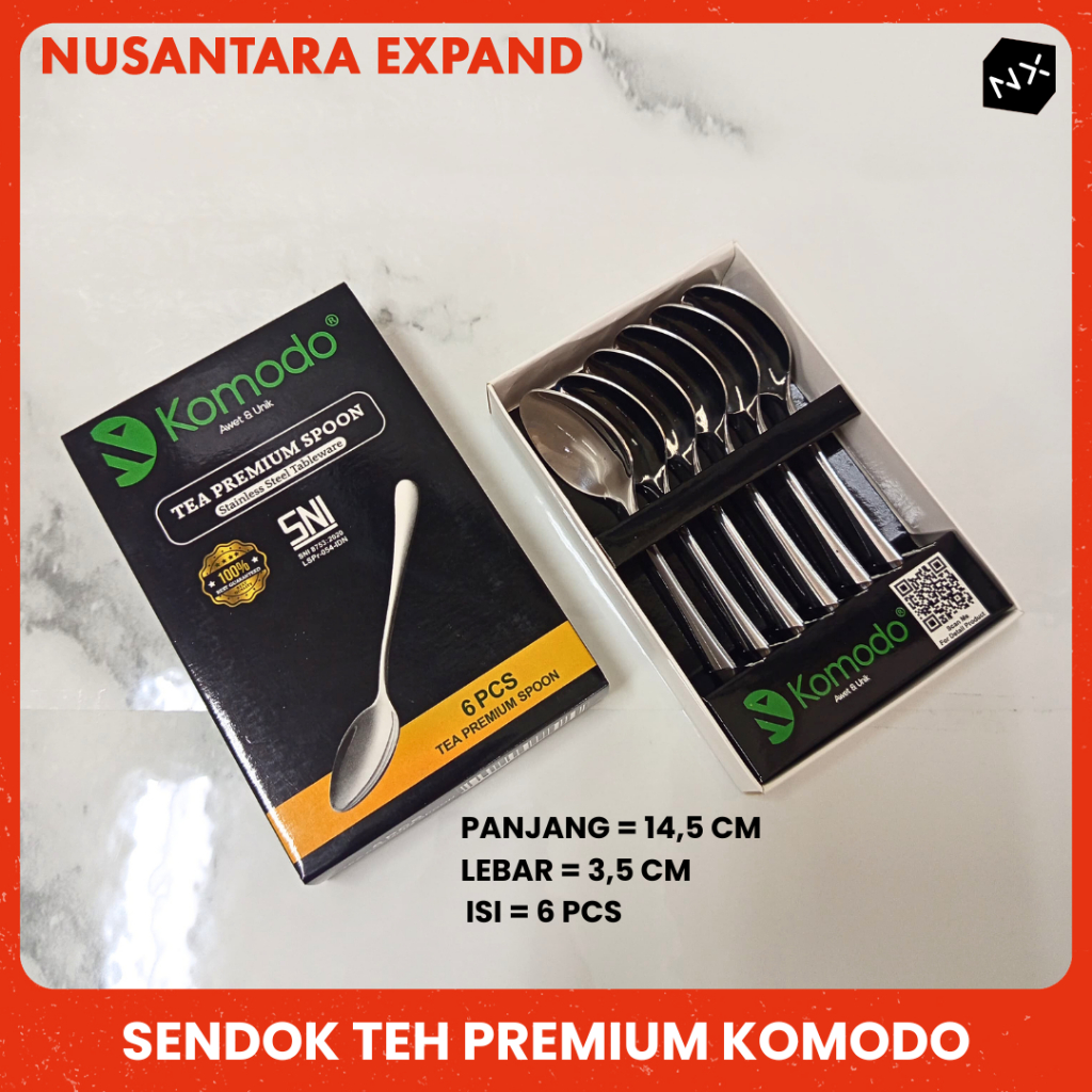 Jual KOMODO Sendok Teh Premium 6 Pcs | Shopee Indonesia