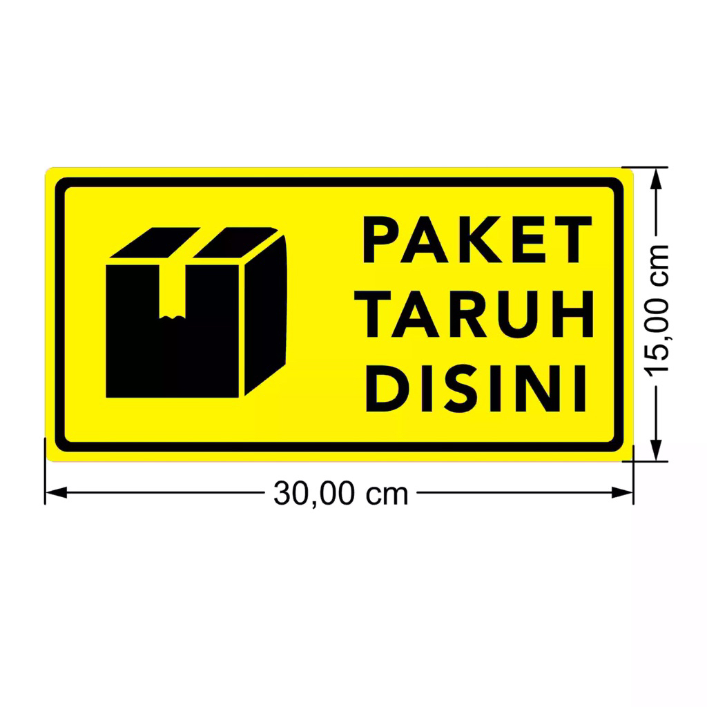 Jual Papan Sign Penanda Paket Taruh Disini Akrilik | Shopee Indonesia