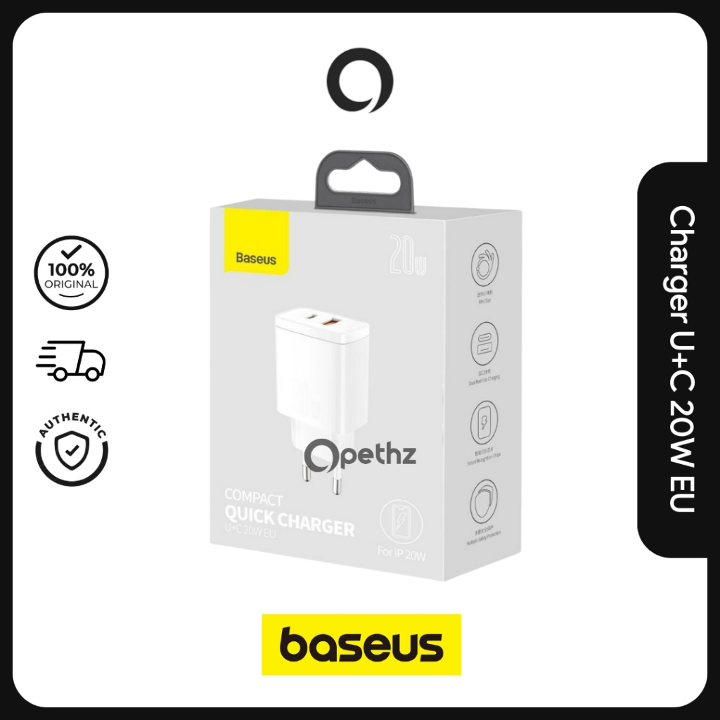Jual BASEUS Adaptor 20W Compact Quick - Support iPhone Fast Charging ...