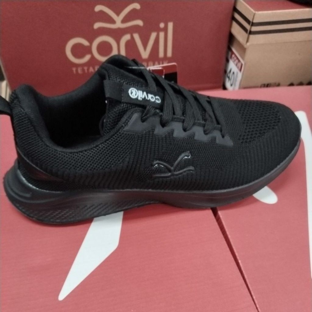 Jual CARVIL PODRICK-SM SEPATU PRIA/WANITA_FULL BLACK | Shopee Indonesia
