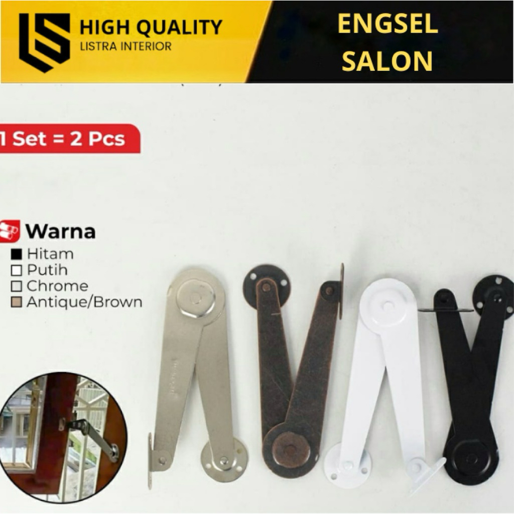 Jual Engsel Salon 9" Stainlees Steel Sikutan Jendela Lipat Penahan ...