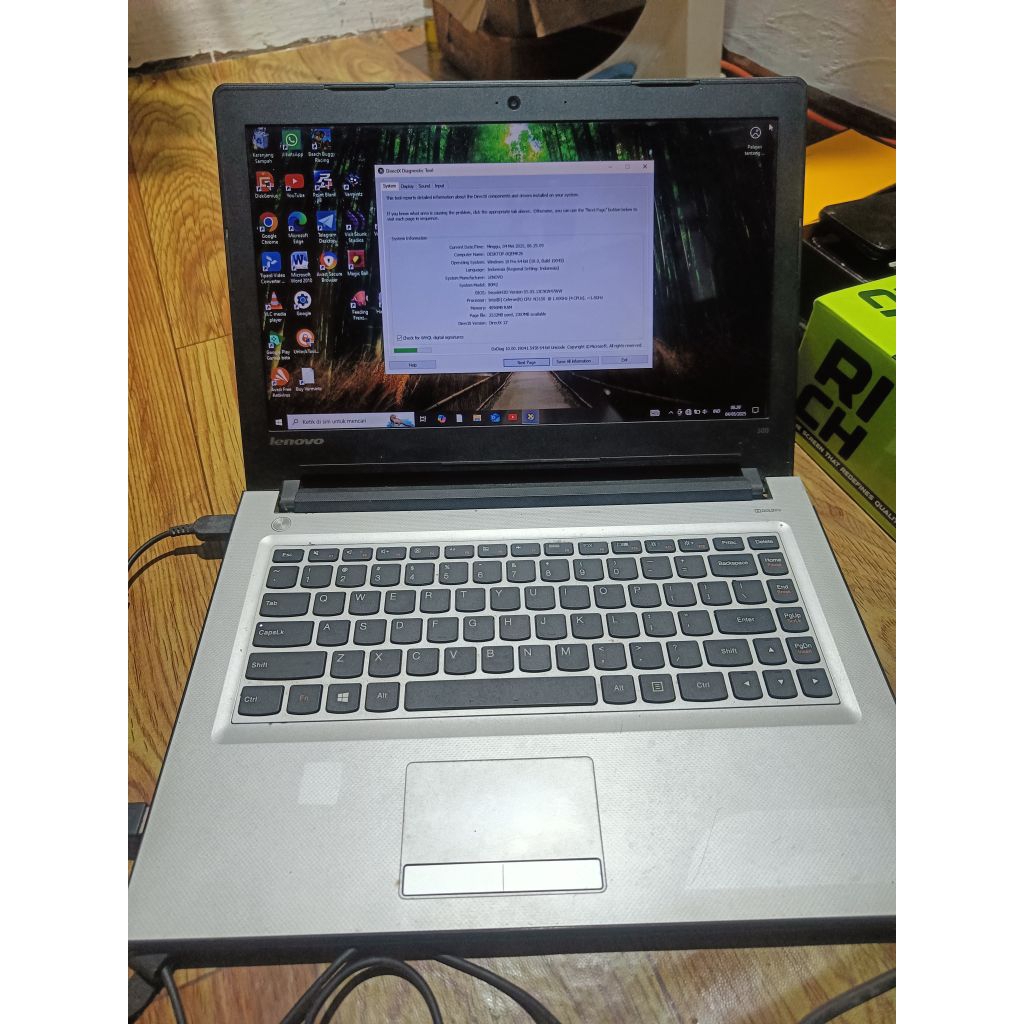 Jual LAPTOP IDEPAD LENOVO 300, INTEL CELERON - N3150, RAM 4GB, KONDISI ...