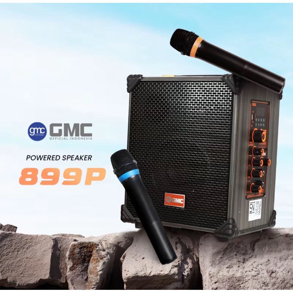 Jual Speaker Portable GMC 899P Bluetooth Karaoke FREE 2 Mic Wireless ...