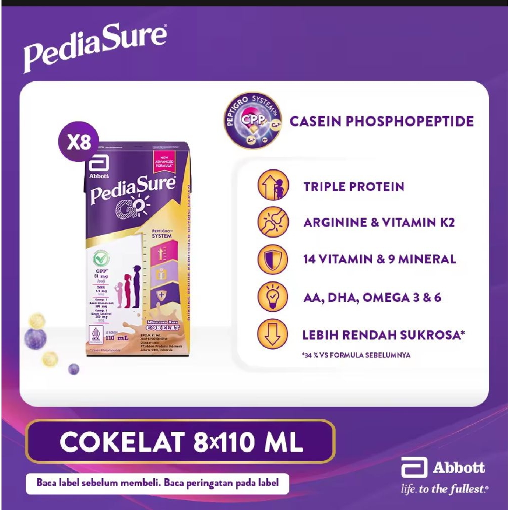 Jual Pediasure Go Coklat Vanila (1-10 Tahun) Nutrisi UHT Paket isi 8x110m | Shopee Indonesia