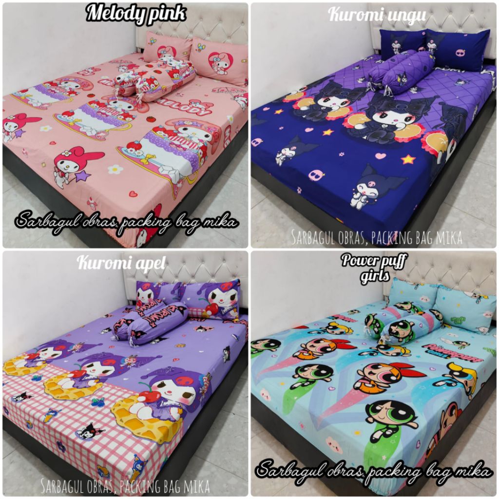 Jual SEPREI Motif kuromi SPREI MOTOF CONAMOROL KARET MOTIF ANAK KARTUN ...