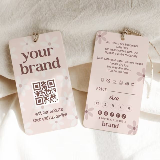 Jual Hang tag Baju Custom / Hangtag baju 2 sisi / Hang Tag Baju / Hang ...