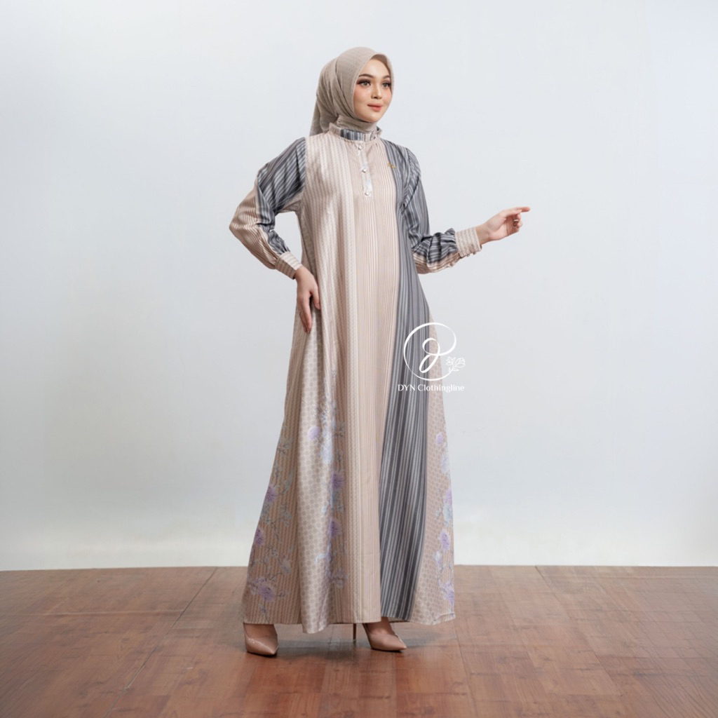 Jual DYN CLOTHINGLINE | VIOLA DRESS | DRESS MAYORA PREMIUM | GAMIS MOTIF SALUR | Shopee Indonesia