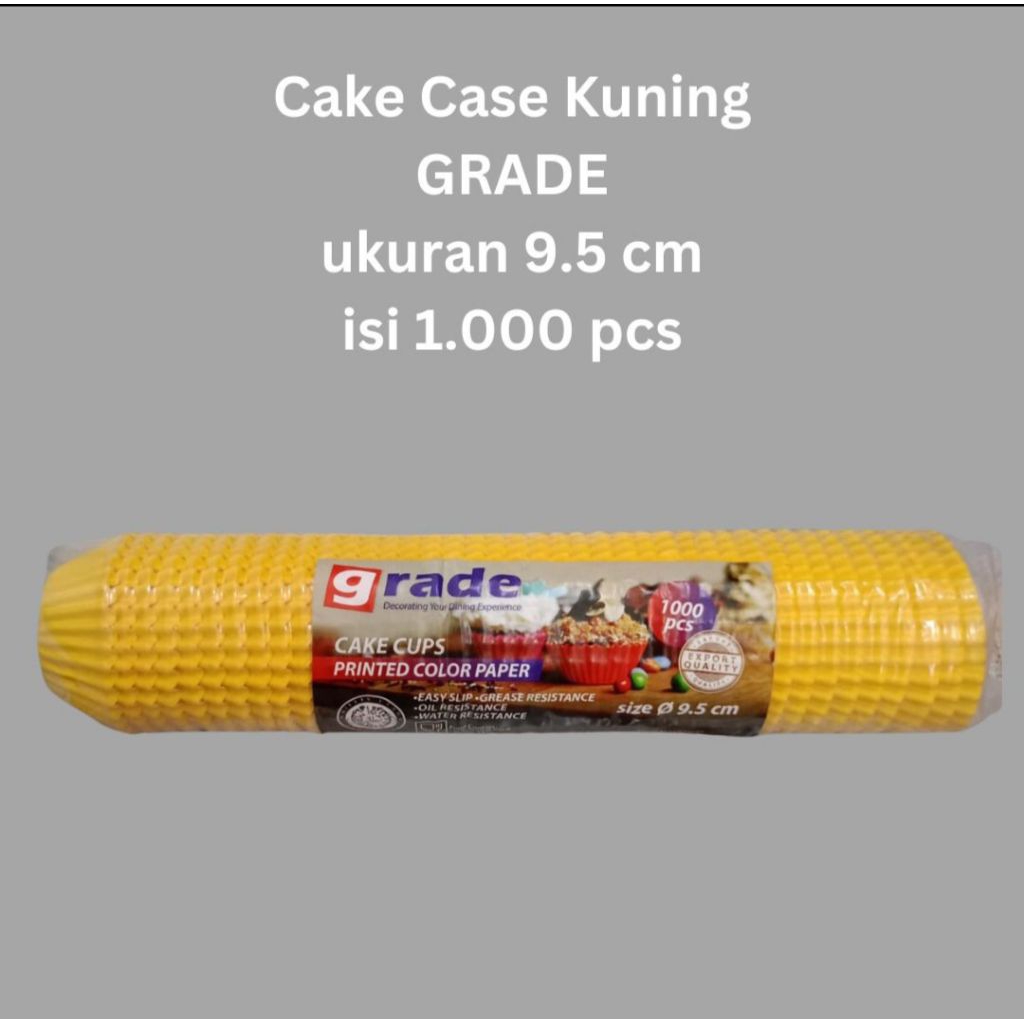 Jual Cake Case Kuning 9.5 cm – Isi 1.000 pcs | Kertas Food Grade GRADE ...